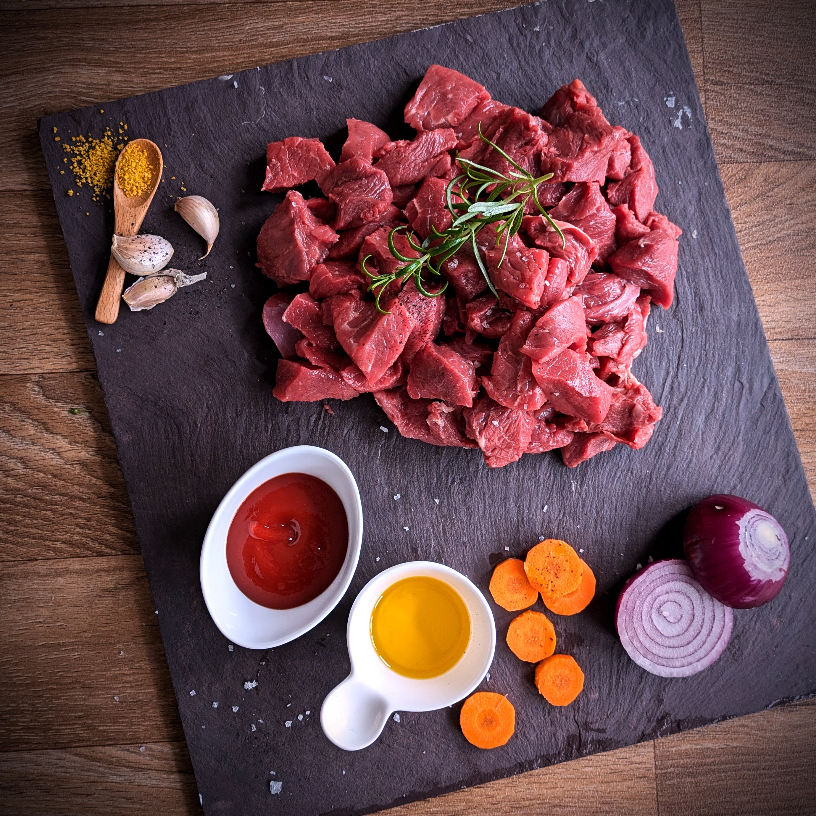 Conwy Valley Diced Stewing Steak, North Wales – Poyntons Butchers